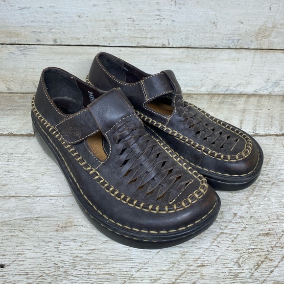 Eurostep | Shoes | Womens Vintage Brown Eurostep Leather Woven Sandals ...